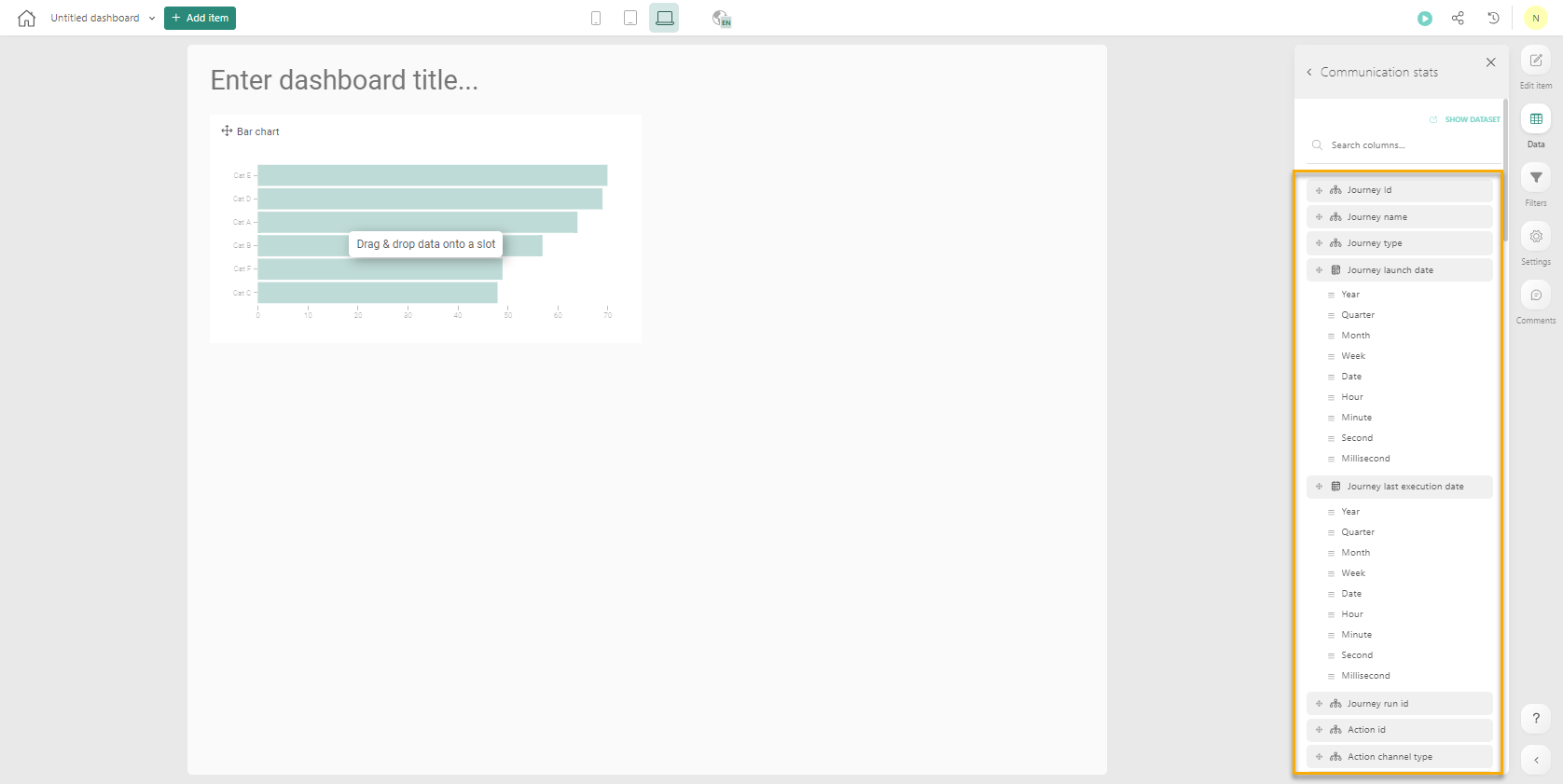 Engage Data Studio - Interface